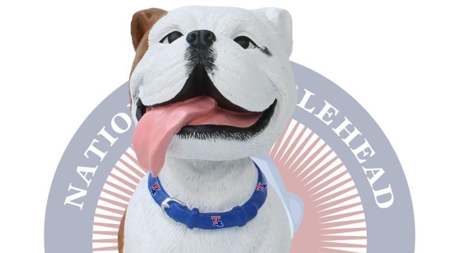 Tech XXII, live mascot for Louisiana Tech, is now a bobblehead. Here is ...