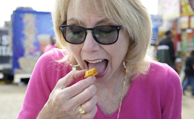 State Fair of LA food has spicy pizza, donut hamburger, more | Business ...