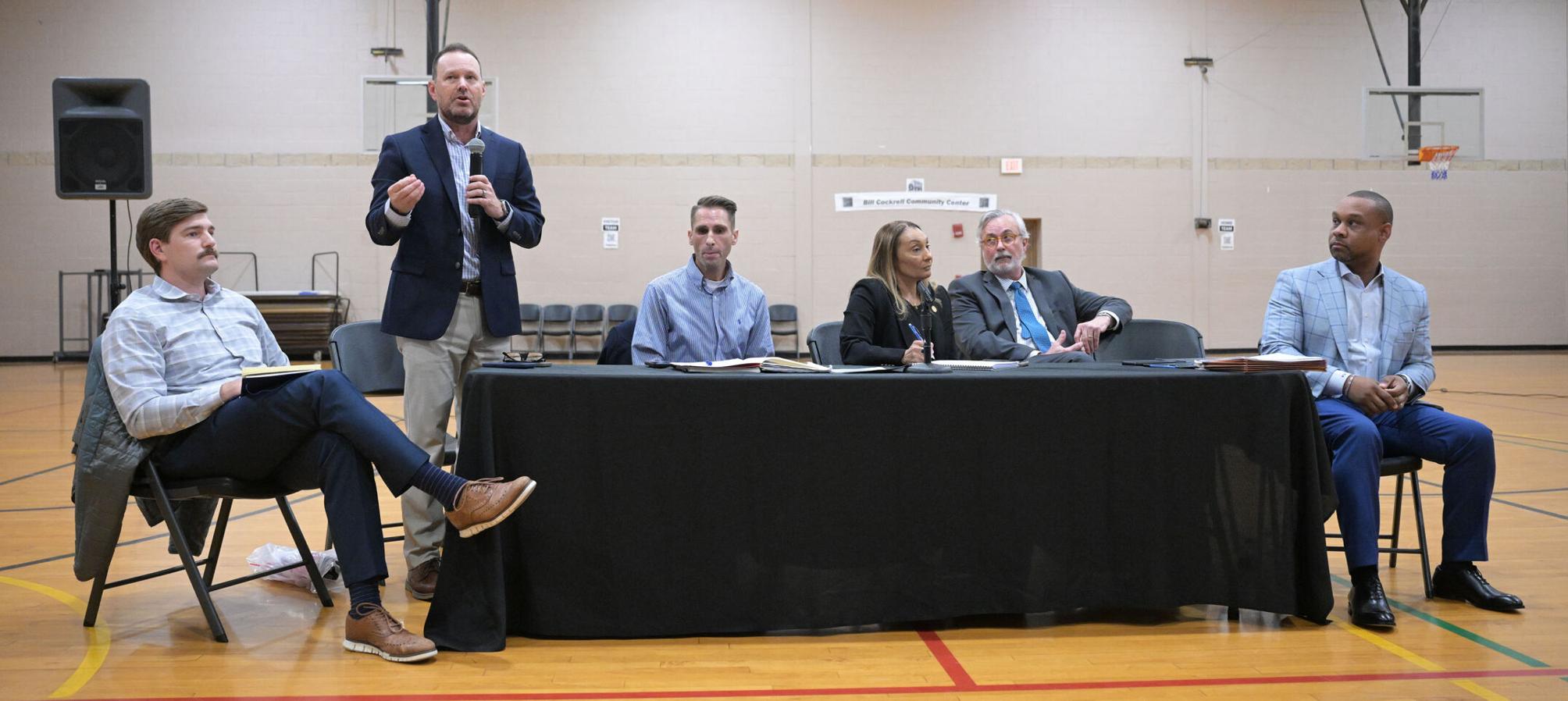 Community meeting at Bill Cockrell Community Center about proposed data ...