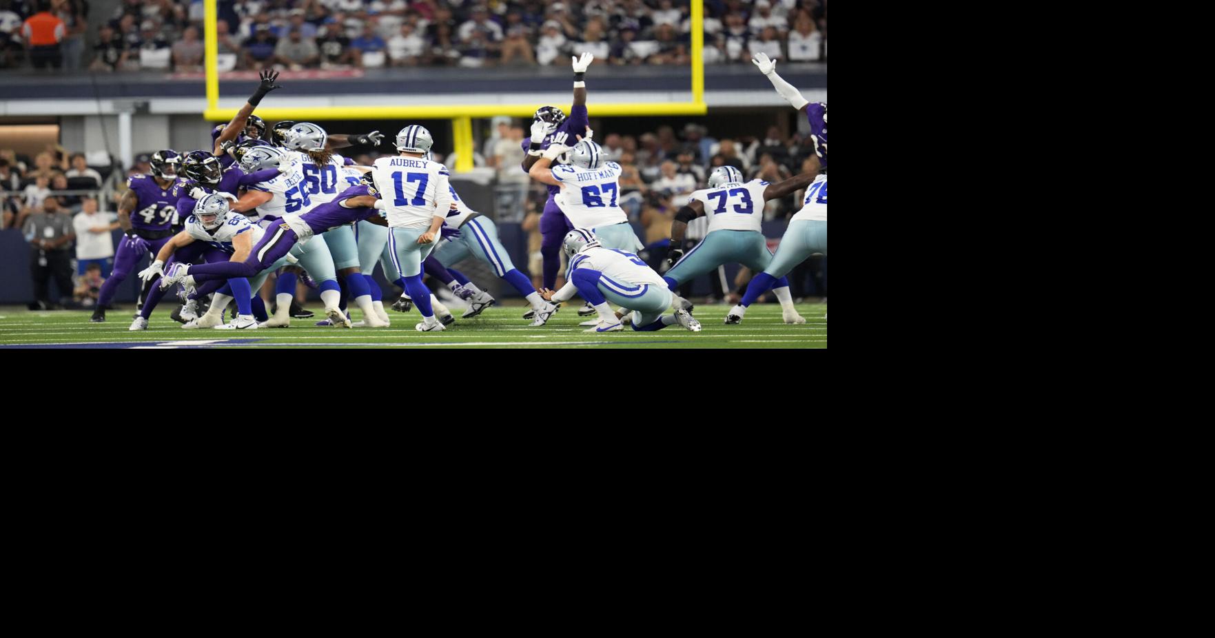 Cowboys' Brandon Aubrey kicks near-record 65-yard field goal | Dallas ...