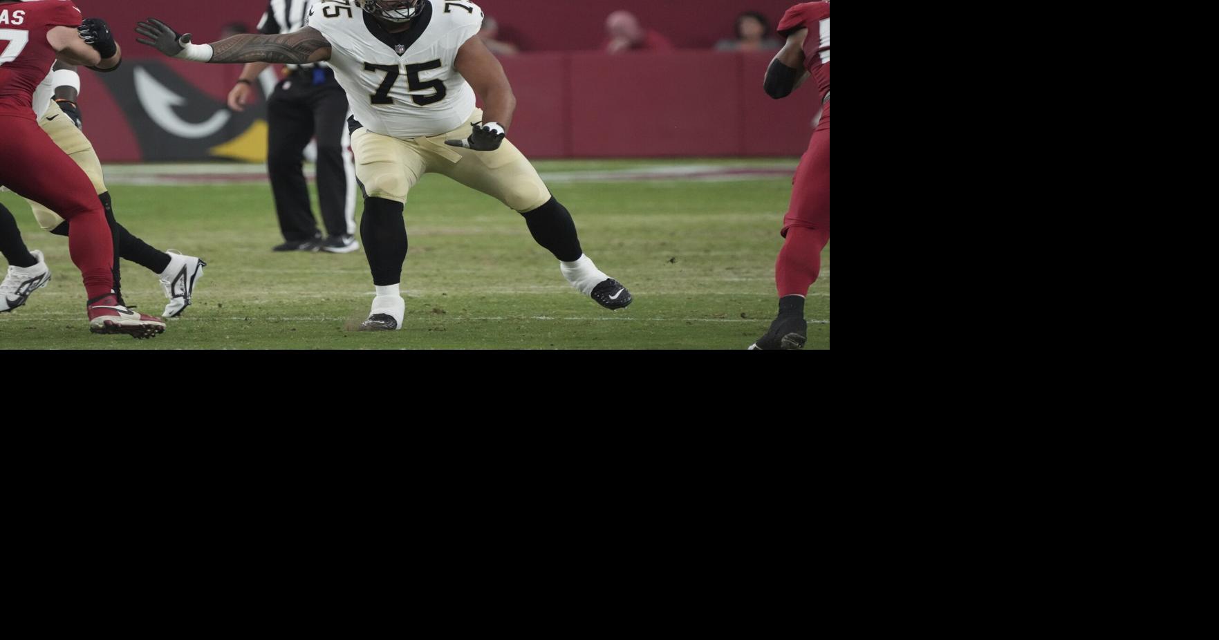 Saints rookie Taliese Fuaga shines in left tackle debut | Saints ...