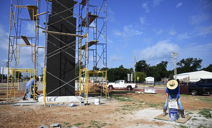 Photos: Monument under construction in Bossier City ...