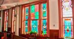 Stained-glass windows at Antioch Baptist Church ...