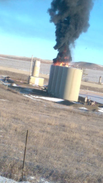 Fire in oilfield | Oil Activity | sidneyherald.com