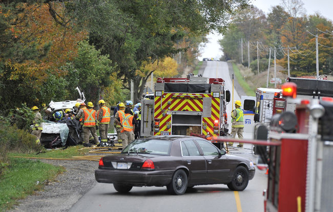 Springwater firefighters rescue man trapped in SUV after crash