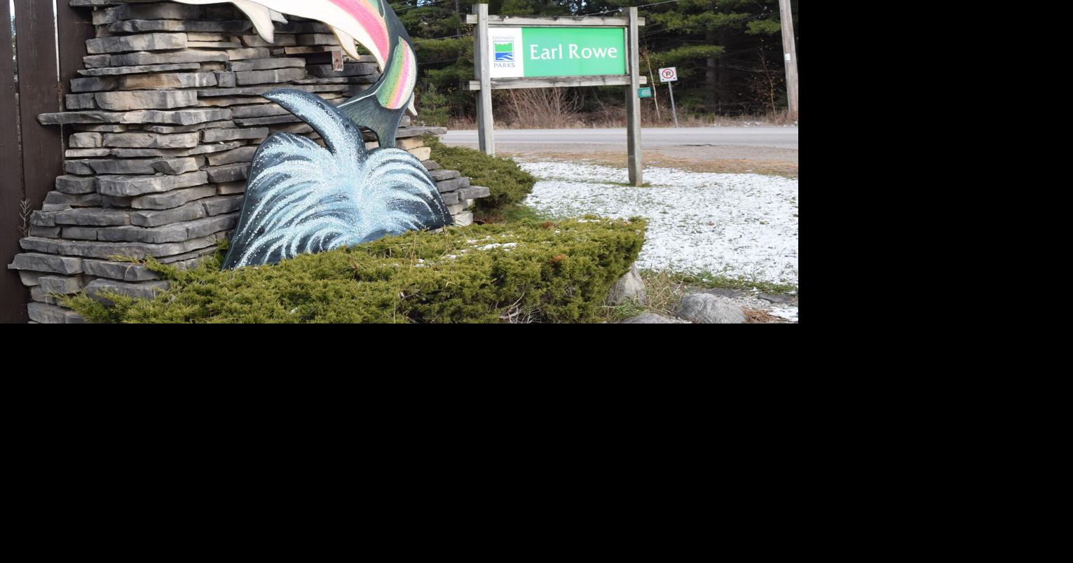 Rainbow trout sign returns to Earl Rowe Park in Alliston