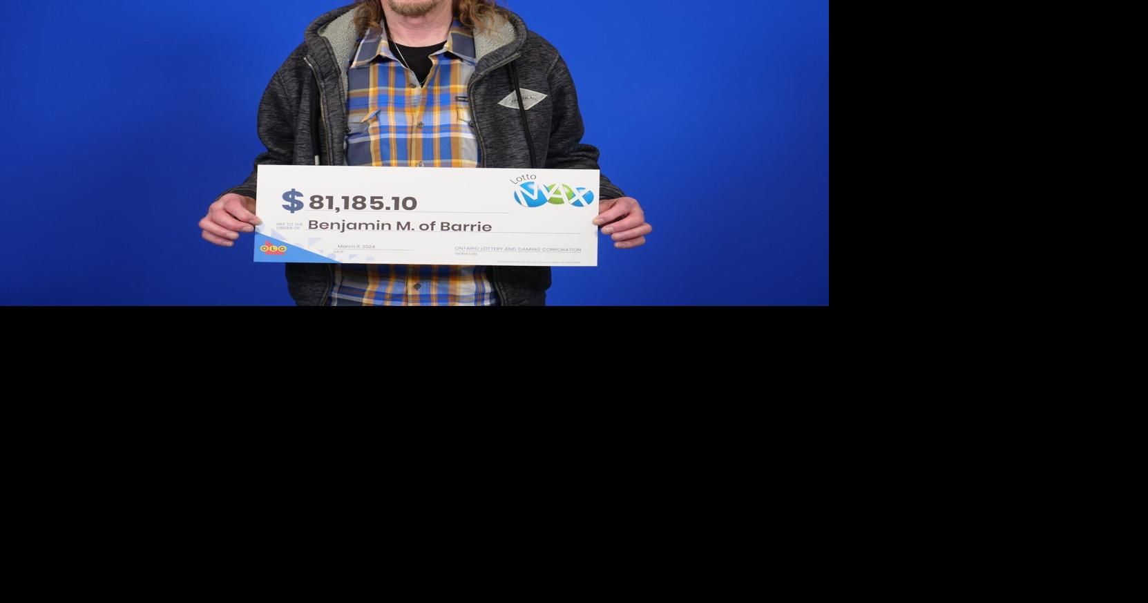 Barrie man wins ‘exciting’ Lotto Max prize