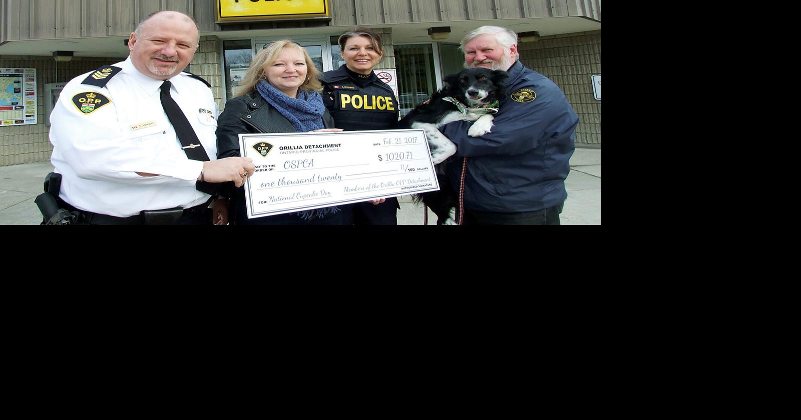 Orillia OPP bakes treats for animal shelter in advance of Cupcake Day