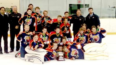 Peewee AA Barrie Colts win in Richmond Hill