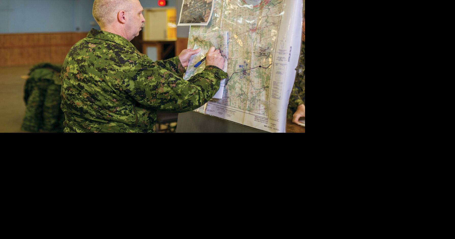 Soldiers from CFB Borden performing training exercises until Aug. 18