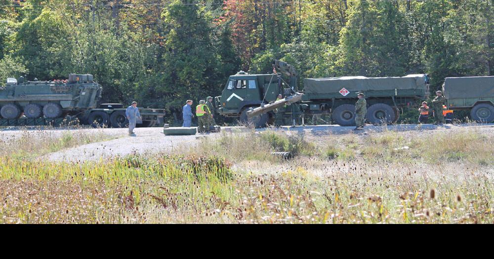 Military vehicle crash closes highway