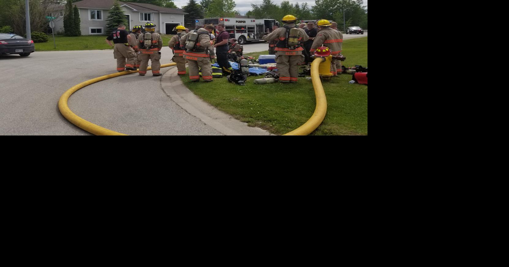 Crews respond to a house fire in Wasaga Beach