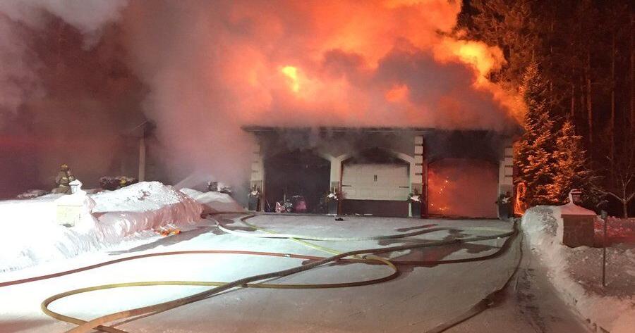 Springwater fire department battles house fire in Anten Mills