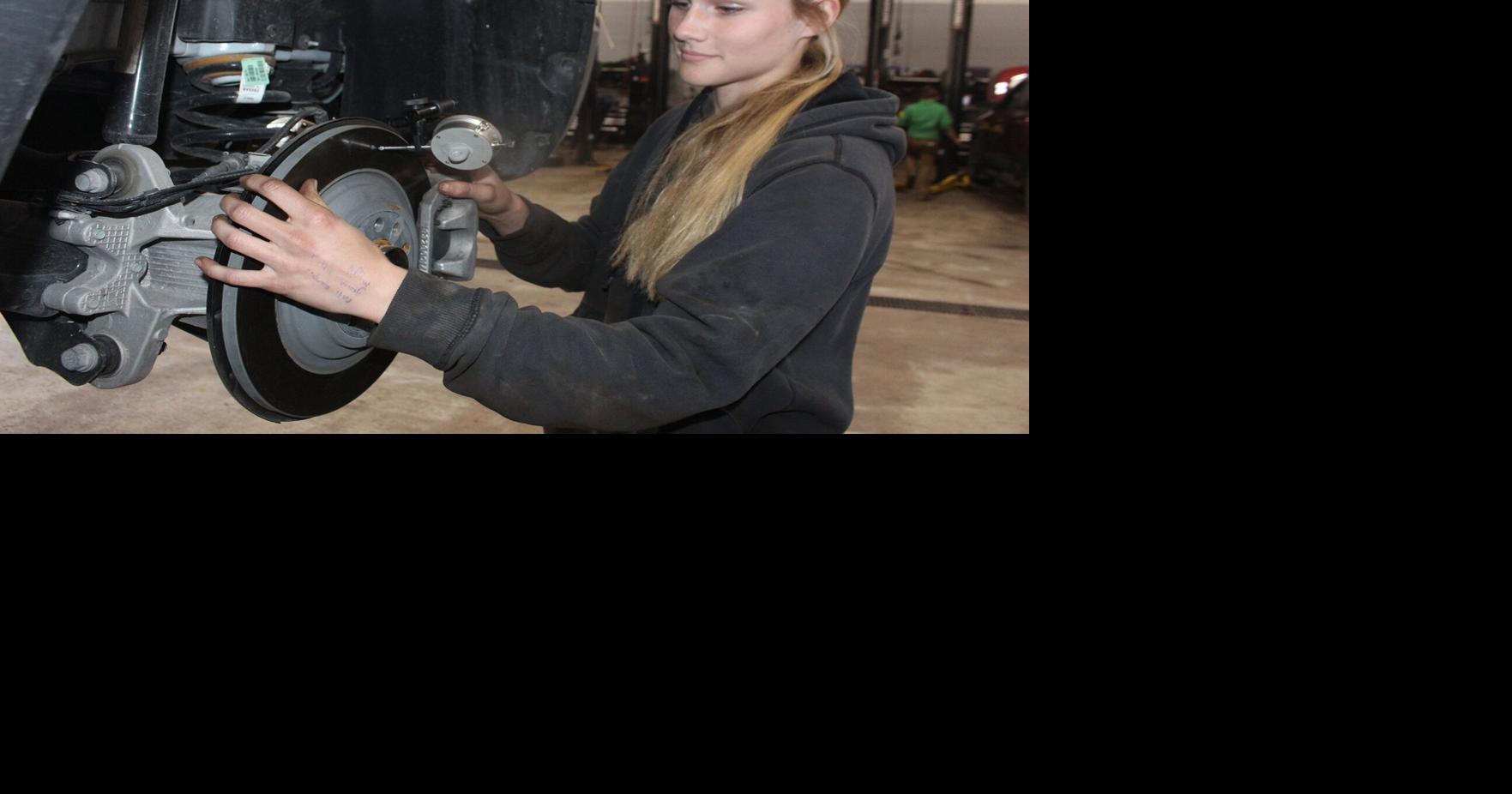 Student breaking barriers as apprentice mechanic at dealership