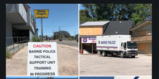 Barrie tactical officers training at downtown location