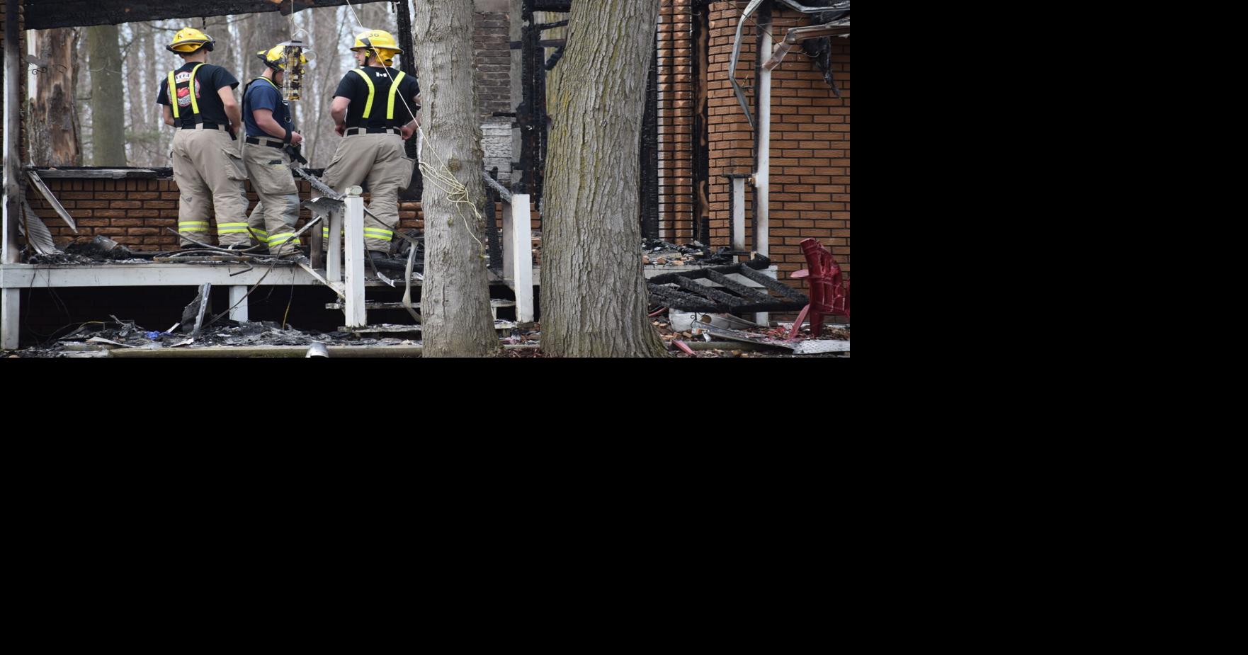 Essa Township firefighters at structure fire on Third Line