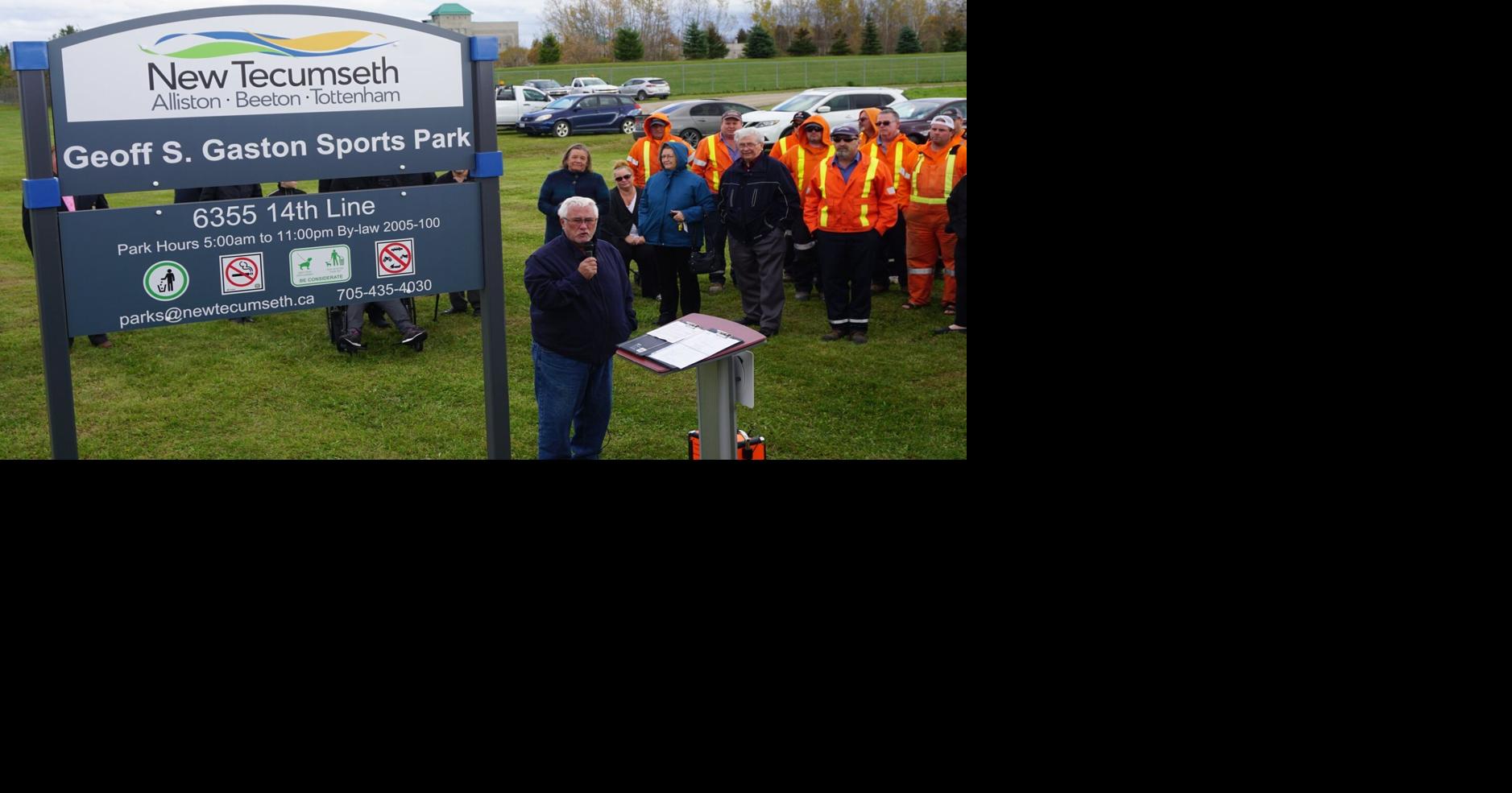 Geoff S. Gaston Sports Park unveiled in Alliston