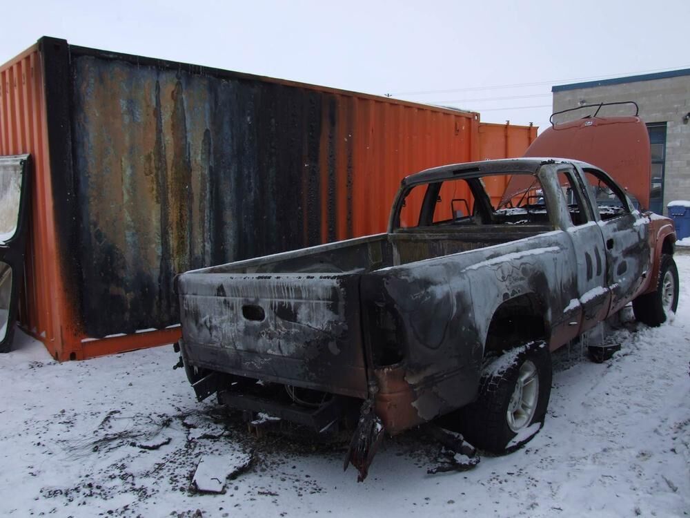 Suspected arson destroys truck