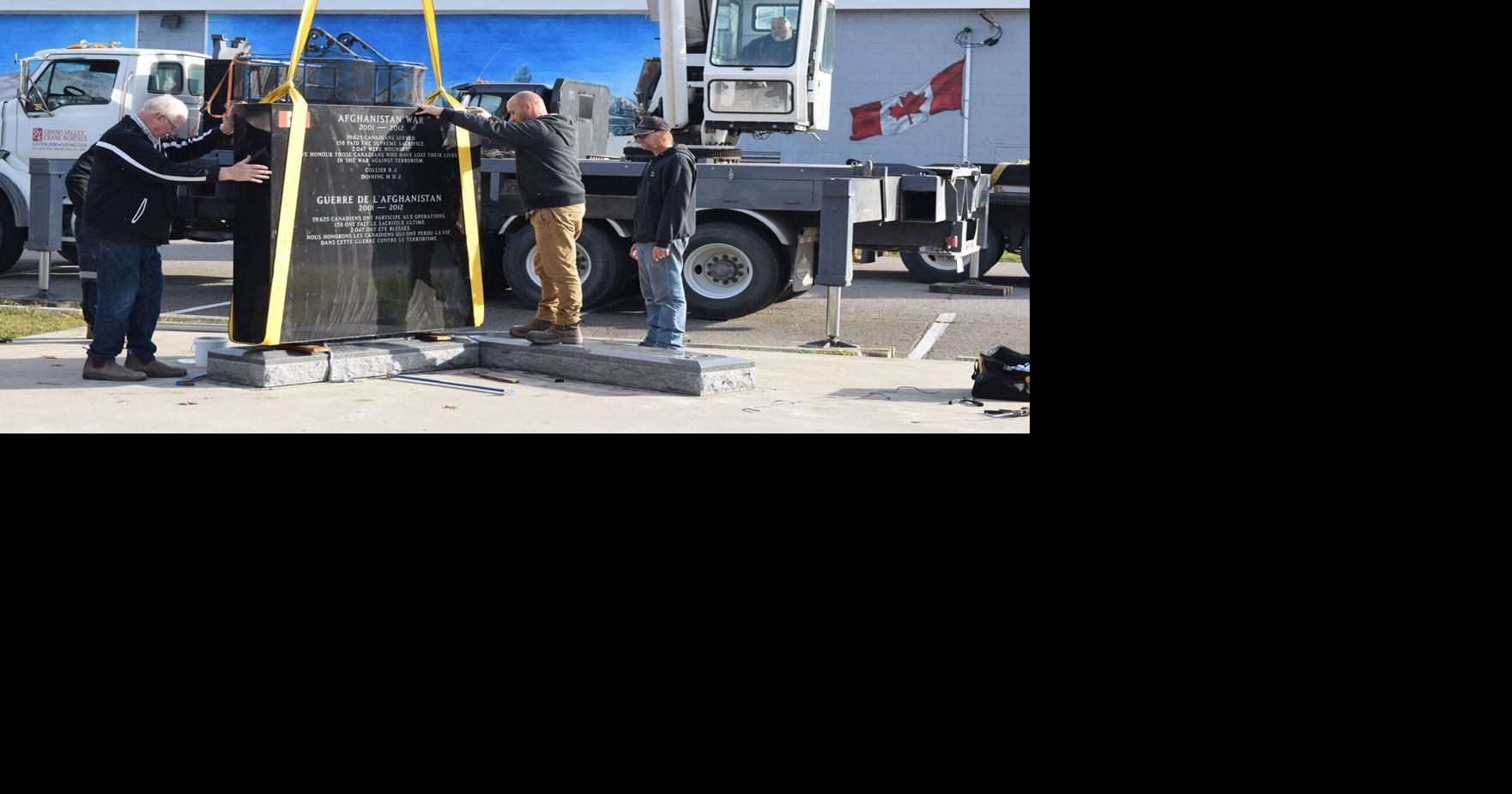 Restored cenotaph stones return home to Alliston