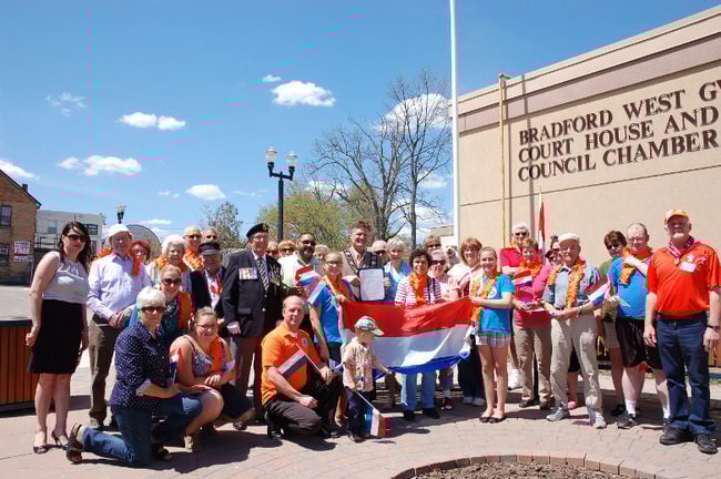 Flag-raising for Dutch Liberation Day