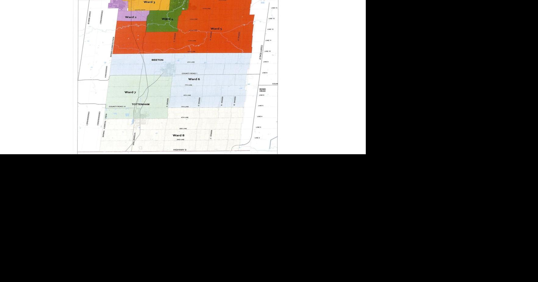New Tecumseth studying draft boundary map aimed at rebalancing wards