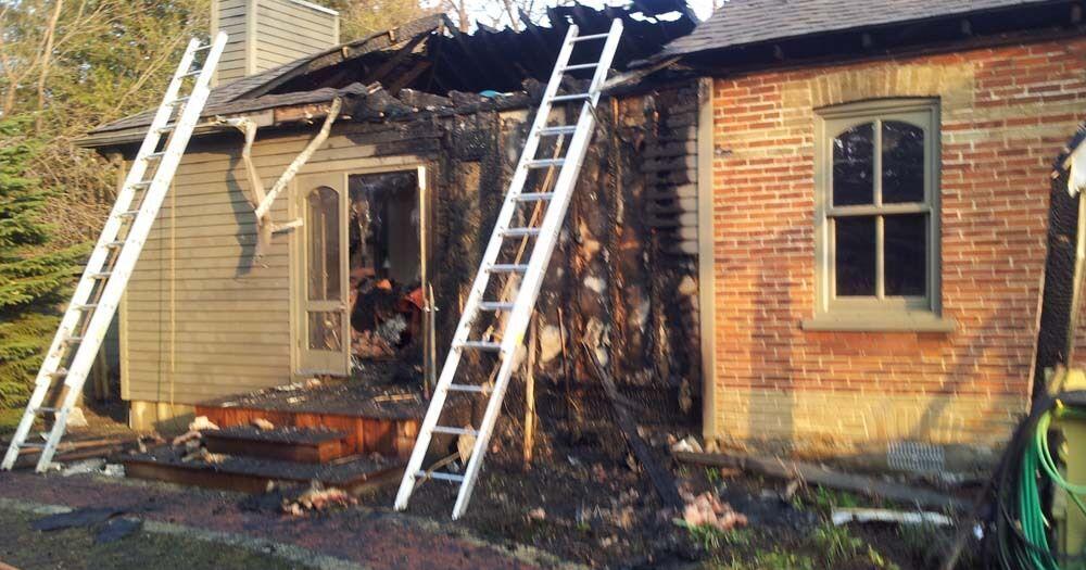 Freak accident causes fire