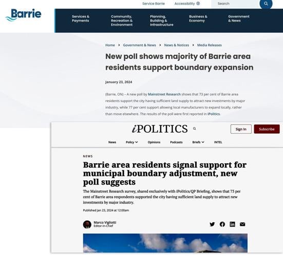 Did poll support Barrie’s annexation desires or was it spin?