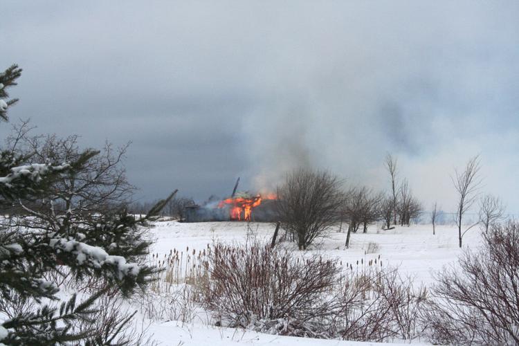 Barn destroyed by fire