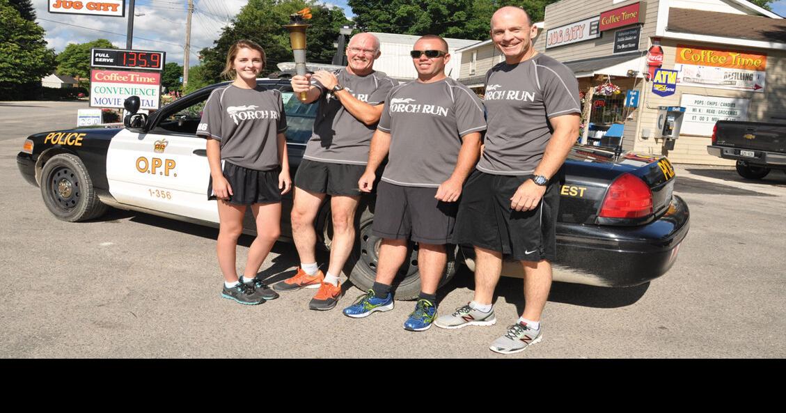 OPP Special Olympics torch run today in Wasaga Beach, Clearview