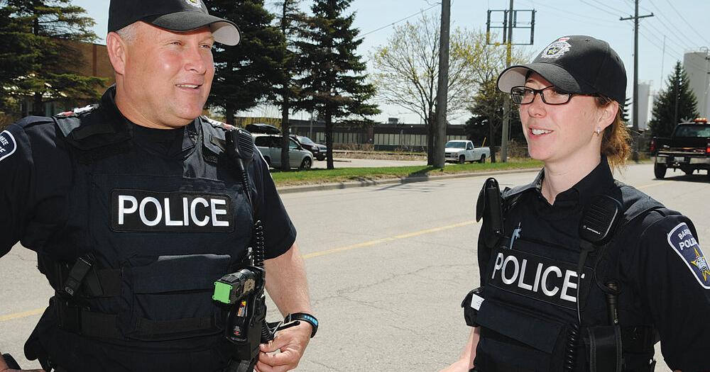 Barrie Police wearing ball caps this summer