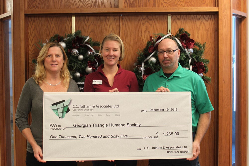 Georgian Triangle Humane Society receives $1,200 donation