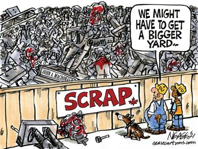 Cartoon: Scrap yard
