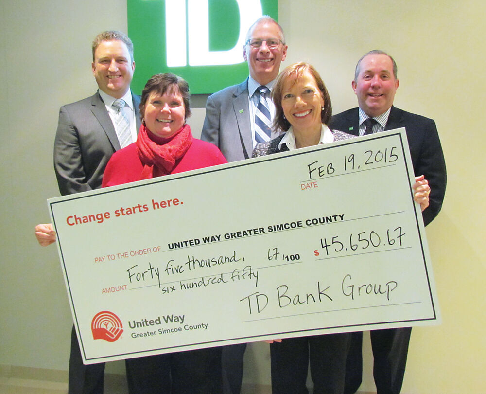 TD Bank employees in Simcoe and Muskoka support United Way