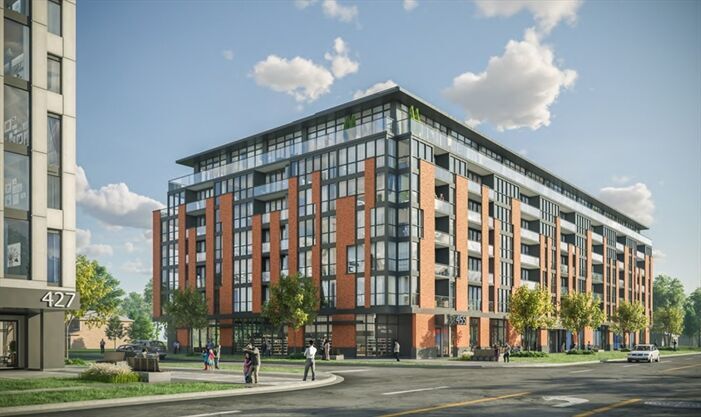 WHAT’S GOING ON HERE? Two apartment buildings on Yonge Street in Barrie