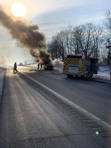 Springwater fire called to vehicle fire on Hwy. 400