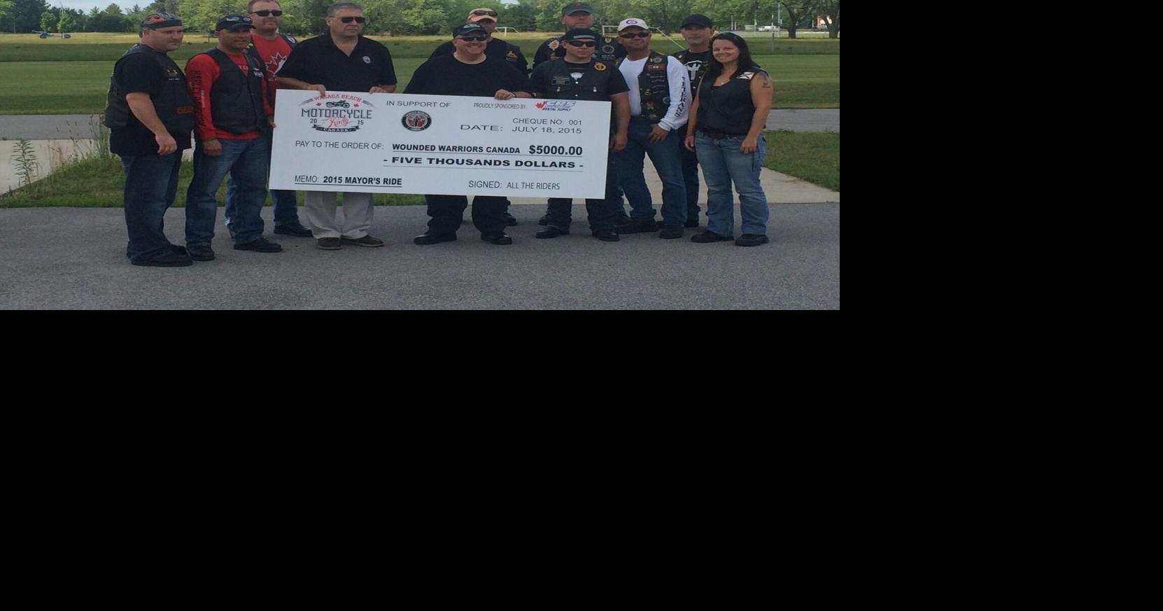 Wasaga ride, Stayner legion give to Wounded Warriors