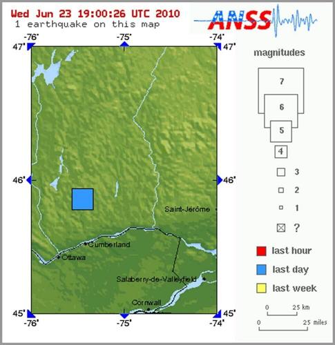 Earthquake rocks area