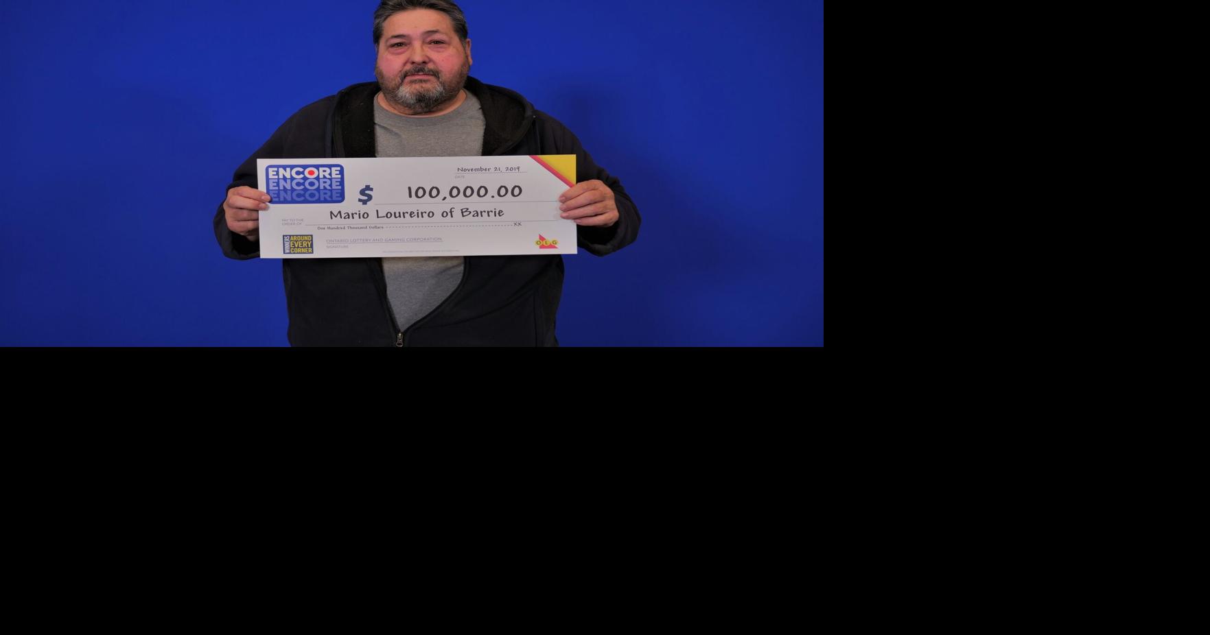 Winner: Barrie man says lottery prize 'feels good'
