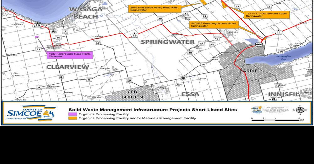 Simcoe County eyes three townships for organics processing plant