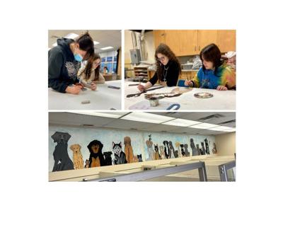 Students paint new murals at Alliston and District Humane Society