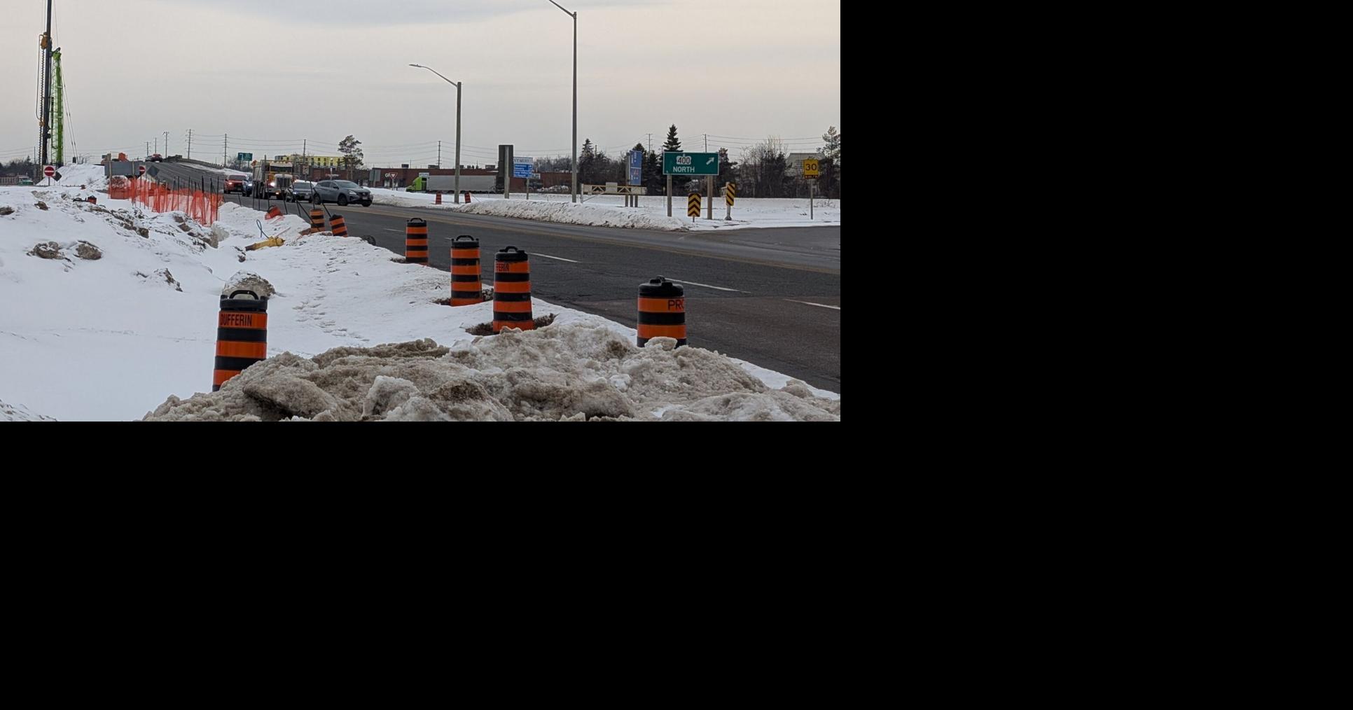 Barrie’s Dunlop Street overpass work slowing during winter