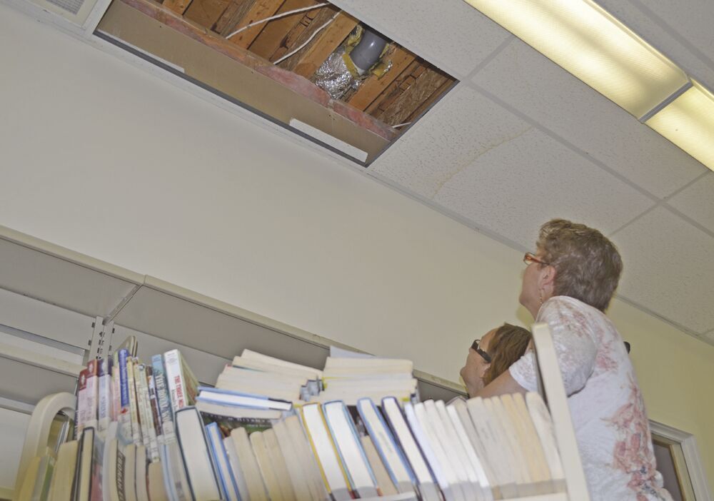 Leak damages Stayner library