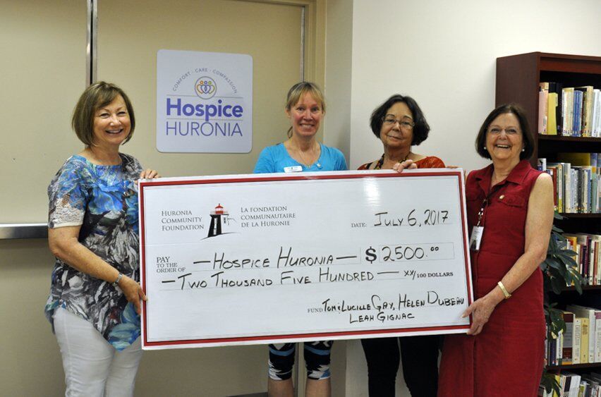 $2,500 donation to benefit north Simcoe hospice patients