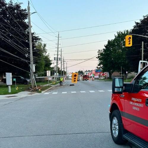 Vehicle crash knocks out power to about 1,200 Elmvale customers