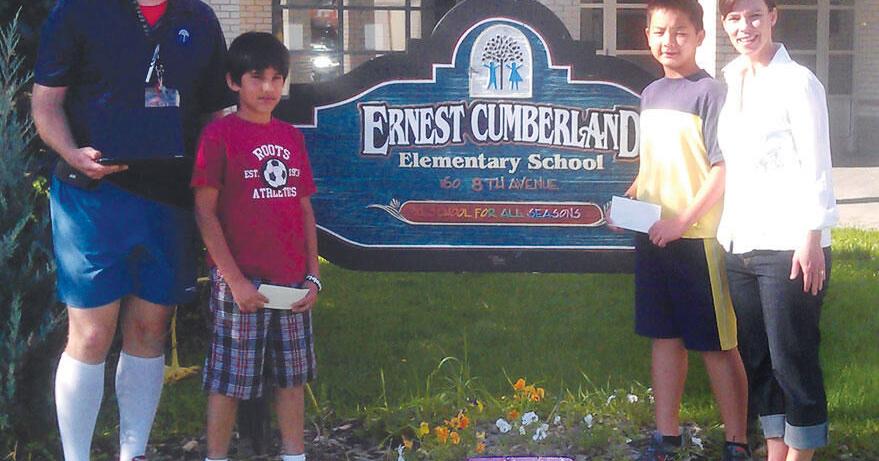 Ernest Cumberland wins walking contest