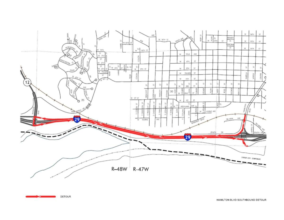 Hamilton Blvd. to close due to I-29 construction work | Local Briefs ...