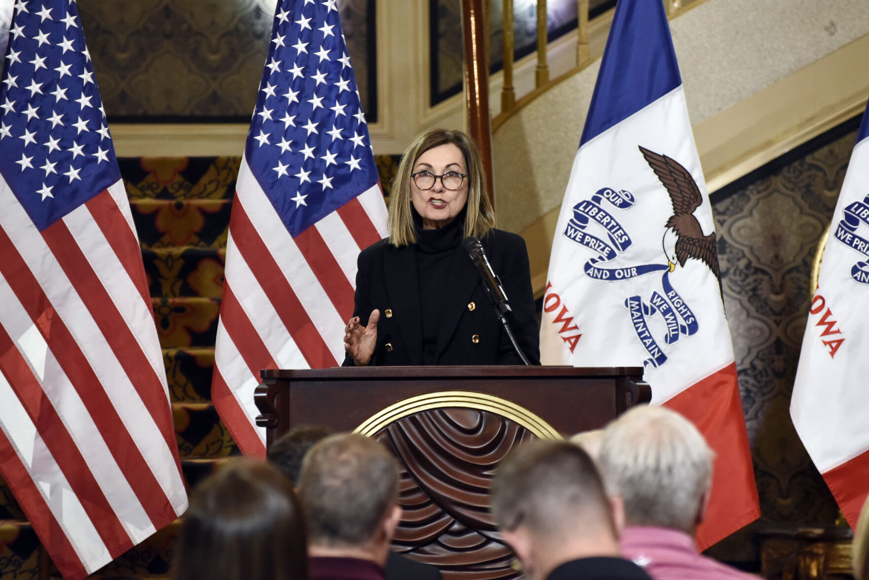 Iowa Gov. Kim Reynolds endorses Hinson for U.S. Senate