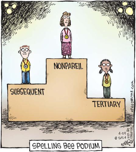 Weekender Cartoon - Spelling Bee Contest
