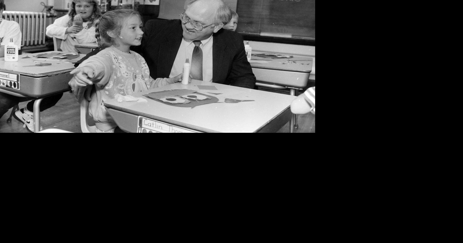 25 Years Ago: New school leader touring schools to meet pupils and teachers