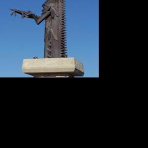 Monument marks gravesite of famous Chief War Eagle